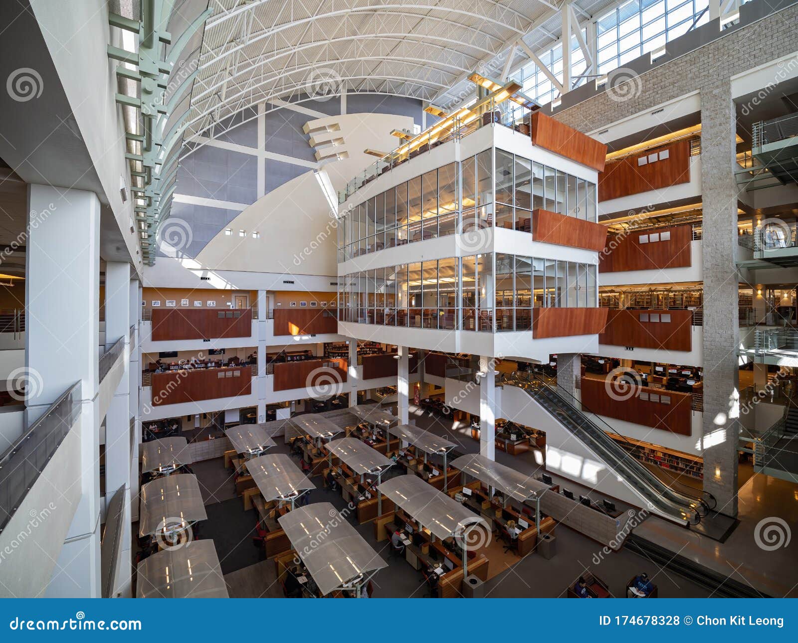 Interior View of the UNLV Lied Library Editorial Stock Photo - Image of ...