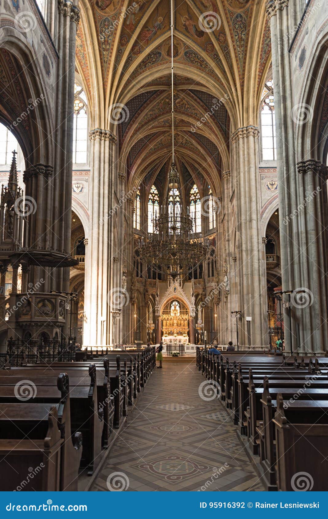 Interior View of Votive Church in Vienna Editorial Photography - Image ...