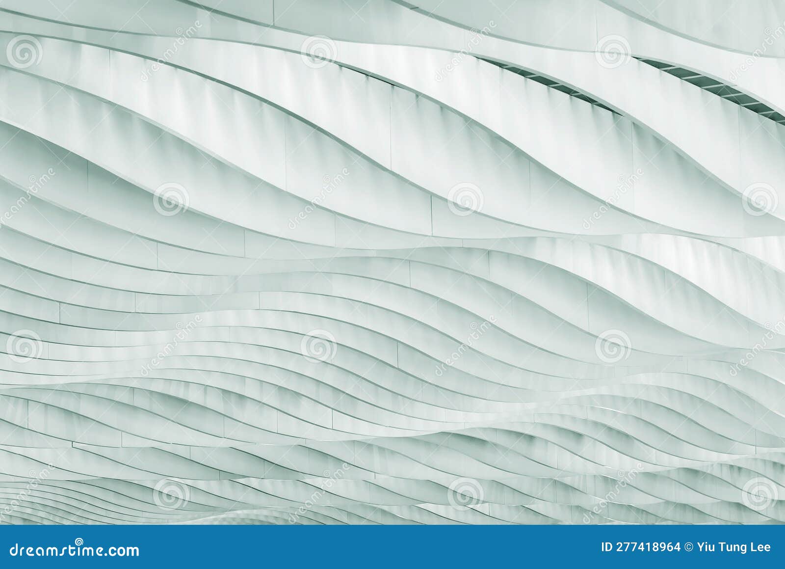 Interior View of Wave-shaped Pattern in Modern Architecture in ...