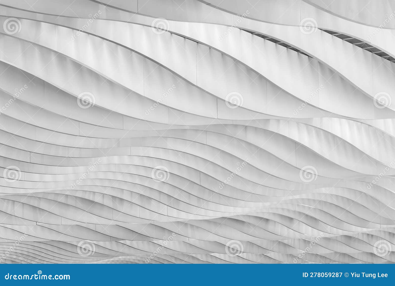 Interior View of Wave-shaped Pattern in Modern Architecture Stock Image ...