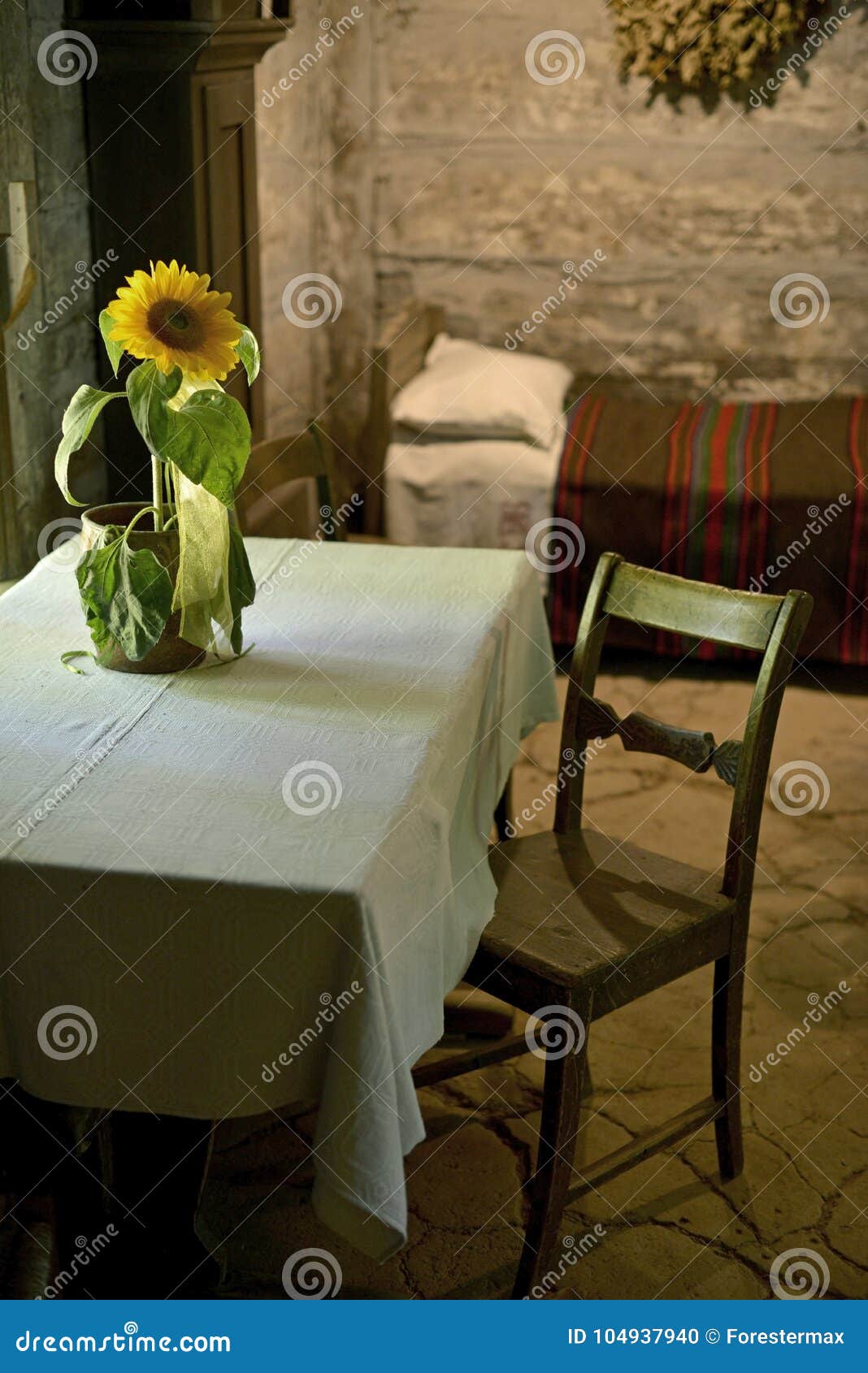 Interior of a village room stock photo. Image of interior - 104937940