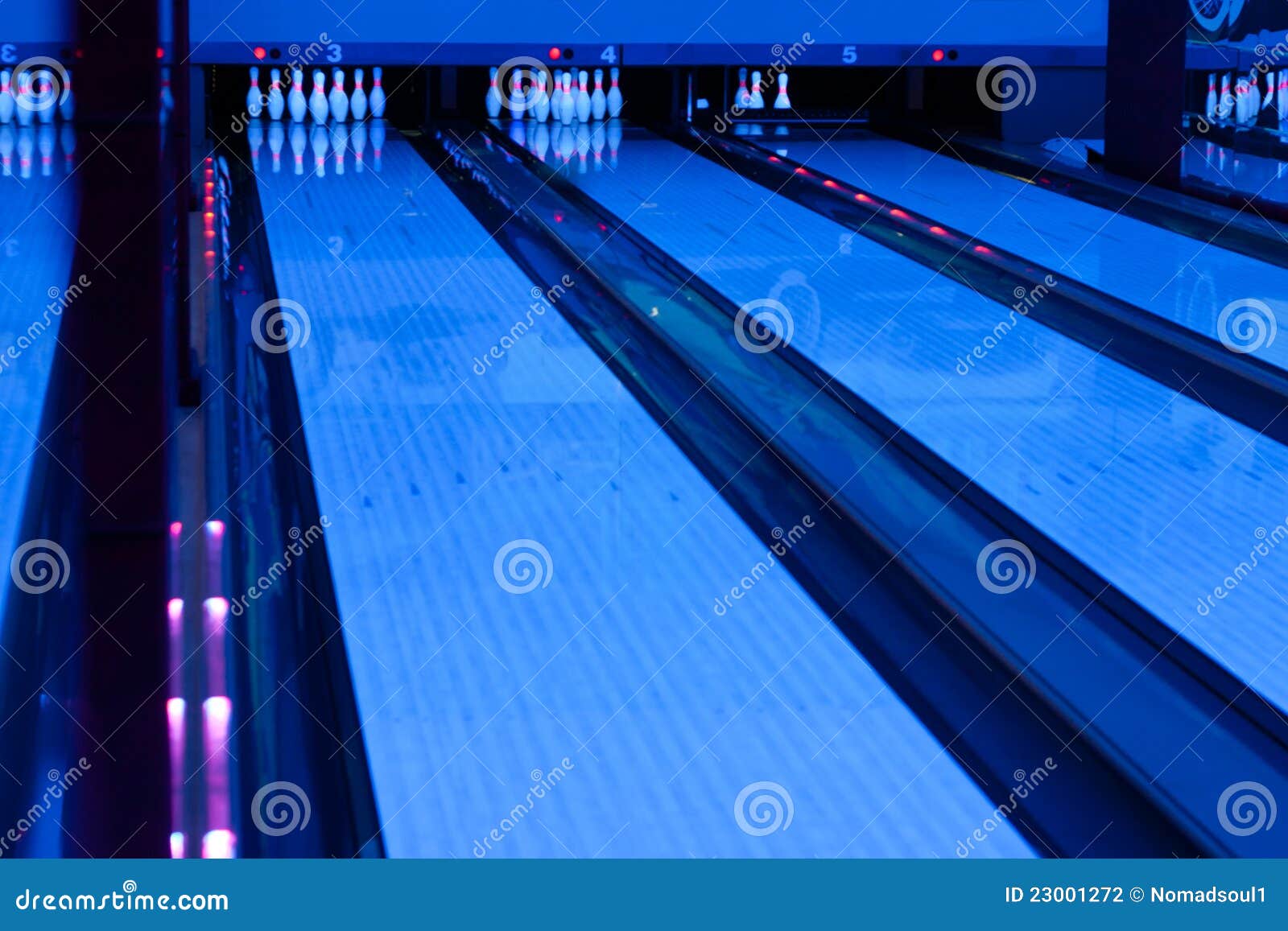 Interior of Vintage Bowling Hall Stock Photo - Image of oldfashioned ...