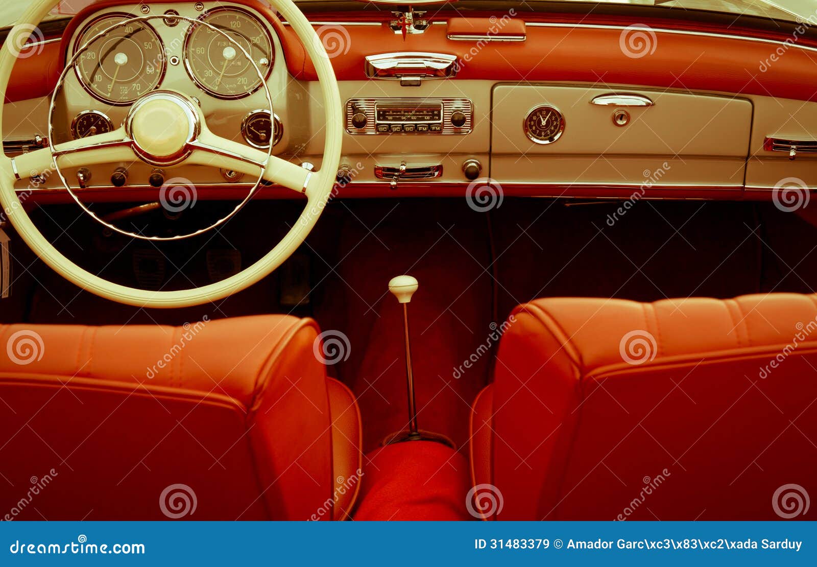 Interior vintage car editorial stock image. Image of stylish - 31483379