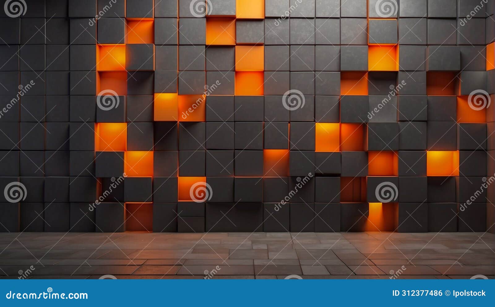 Interior Wall Design Idea. an Abstract Modern Three Dimensional Wall ...