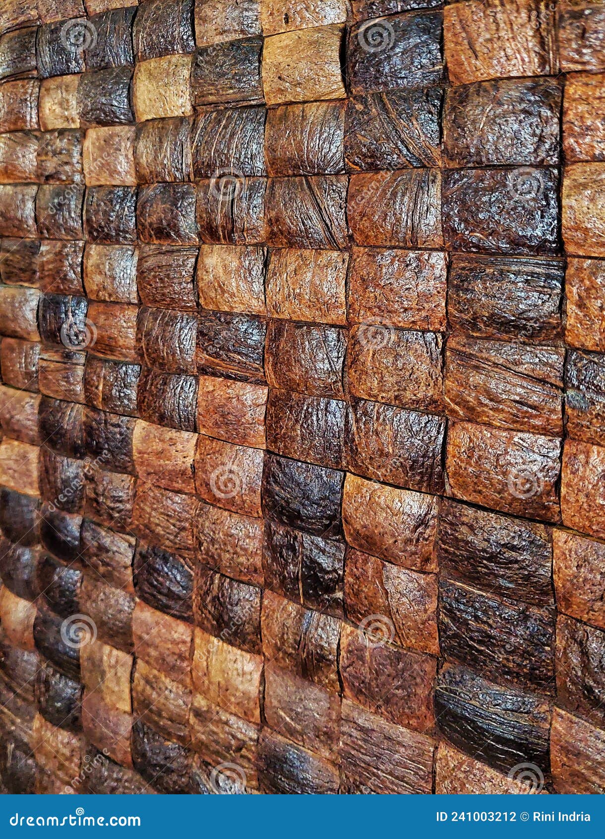 Interior Wall Made of Coconut Shell Pieces Stock Photo - Image of ...