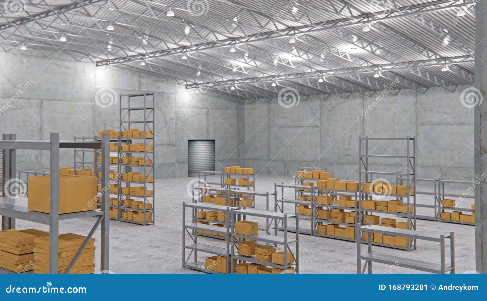 Interior of a Warehouse with Lot of Goods Stock Image - Image of ...