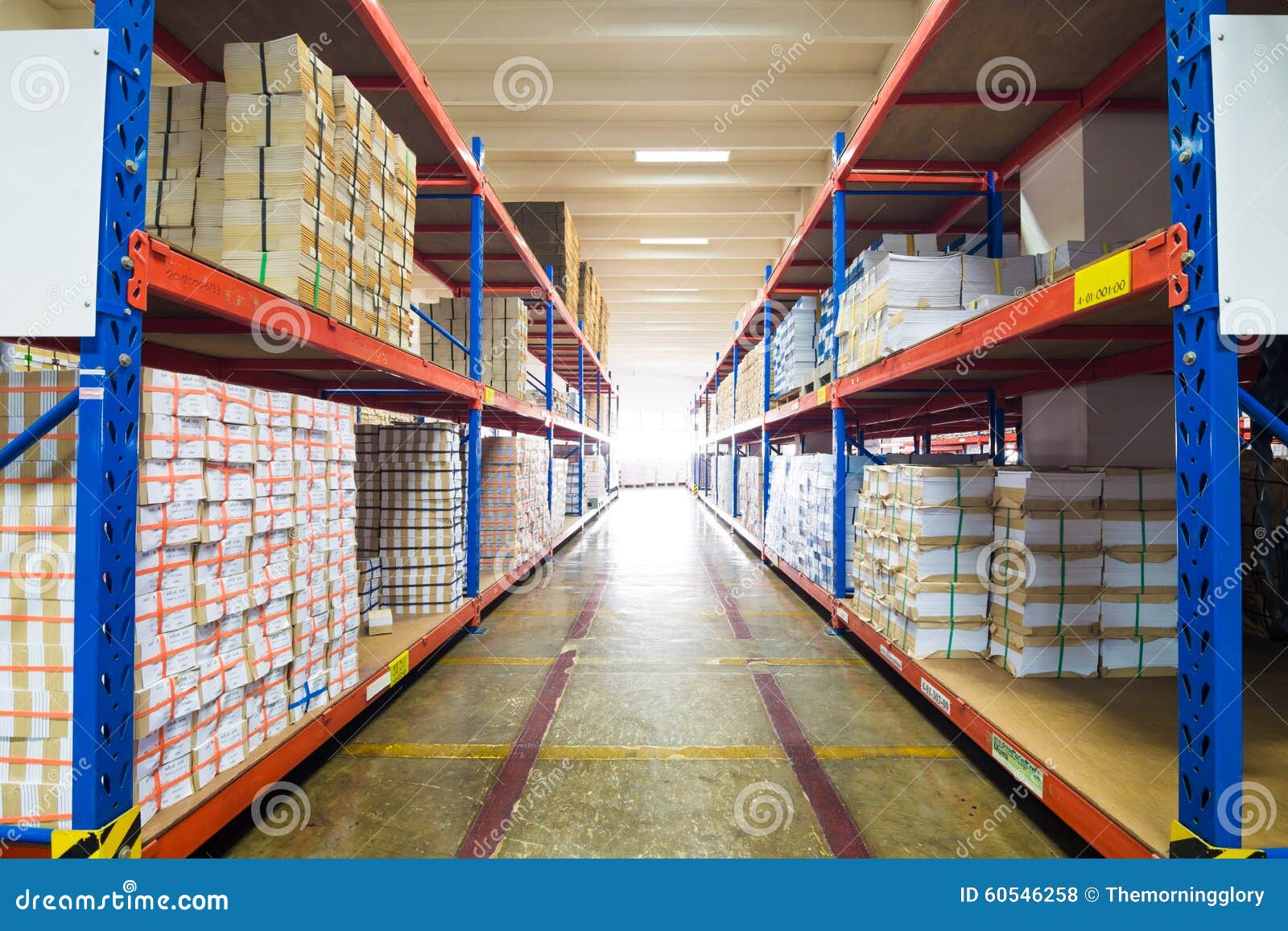 Interior of warehouse stock photo. Image of indoor, industrial - 60546258