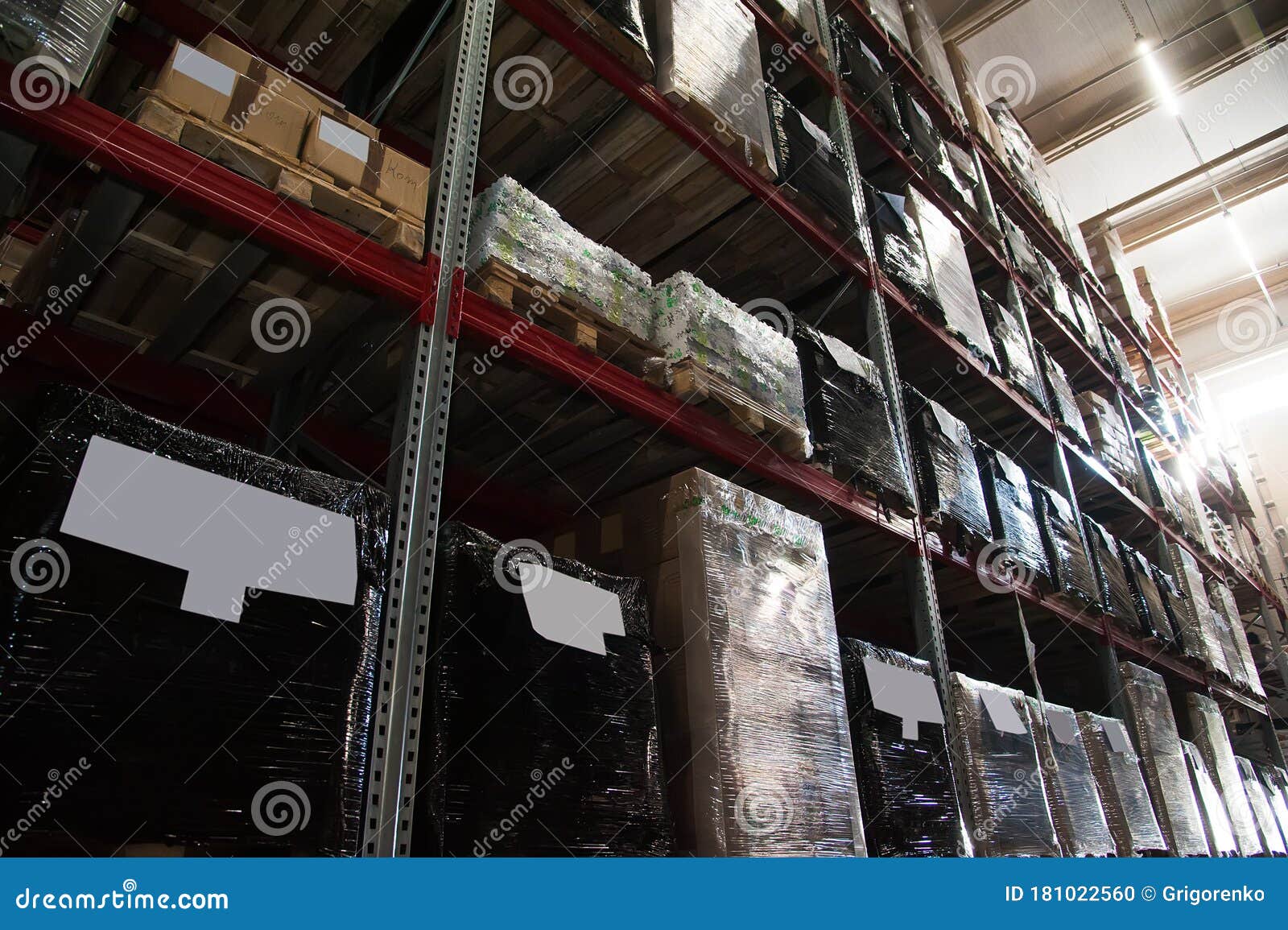 Interior of warehouse stock photo. Image of cargo, rack - 181022560