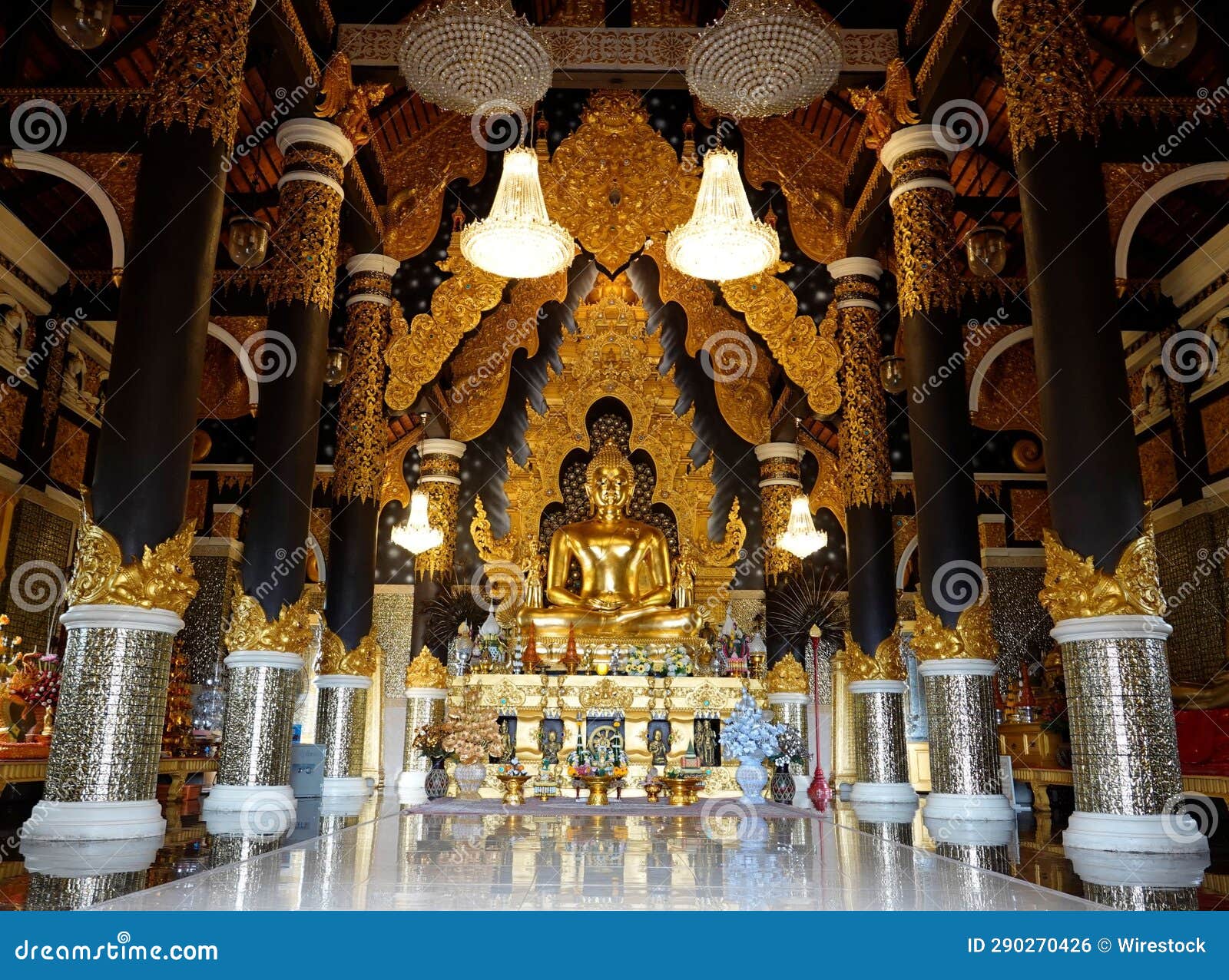 Interior of the Wat Doi Phra Chan at the Buddhist Temple in Thailand Stock Photo - Image of ...