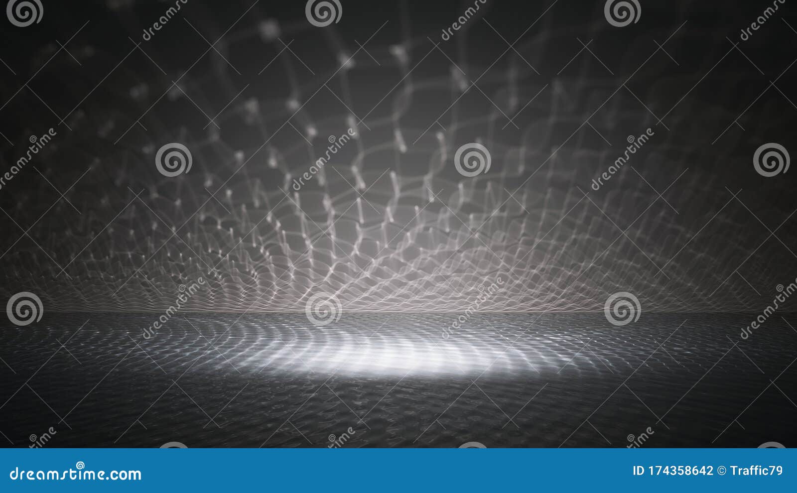 Interior Water Pool with Caustics Pattern in Blade Runner 2049 Style ...