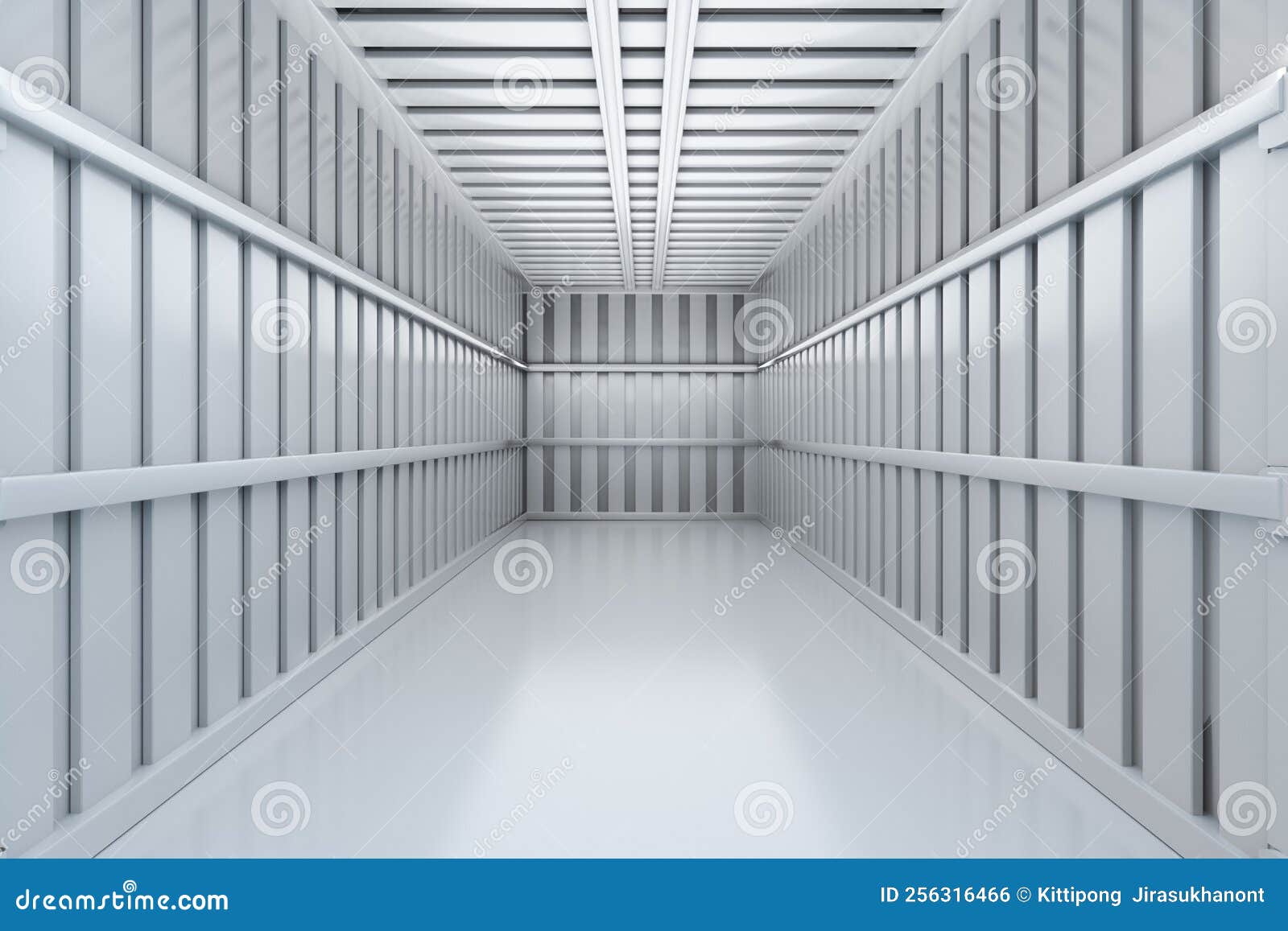 Interior White and Clean Empty Container or Storage Room Stock ...