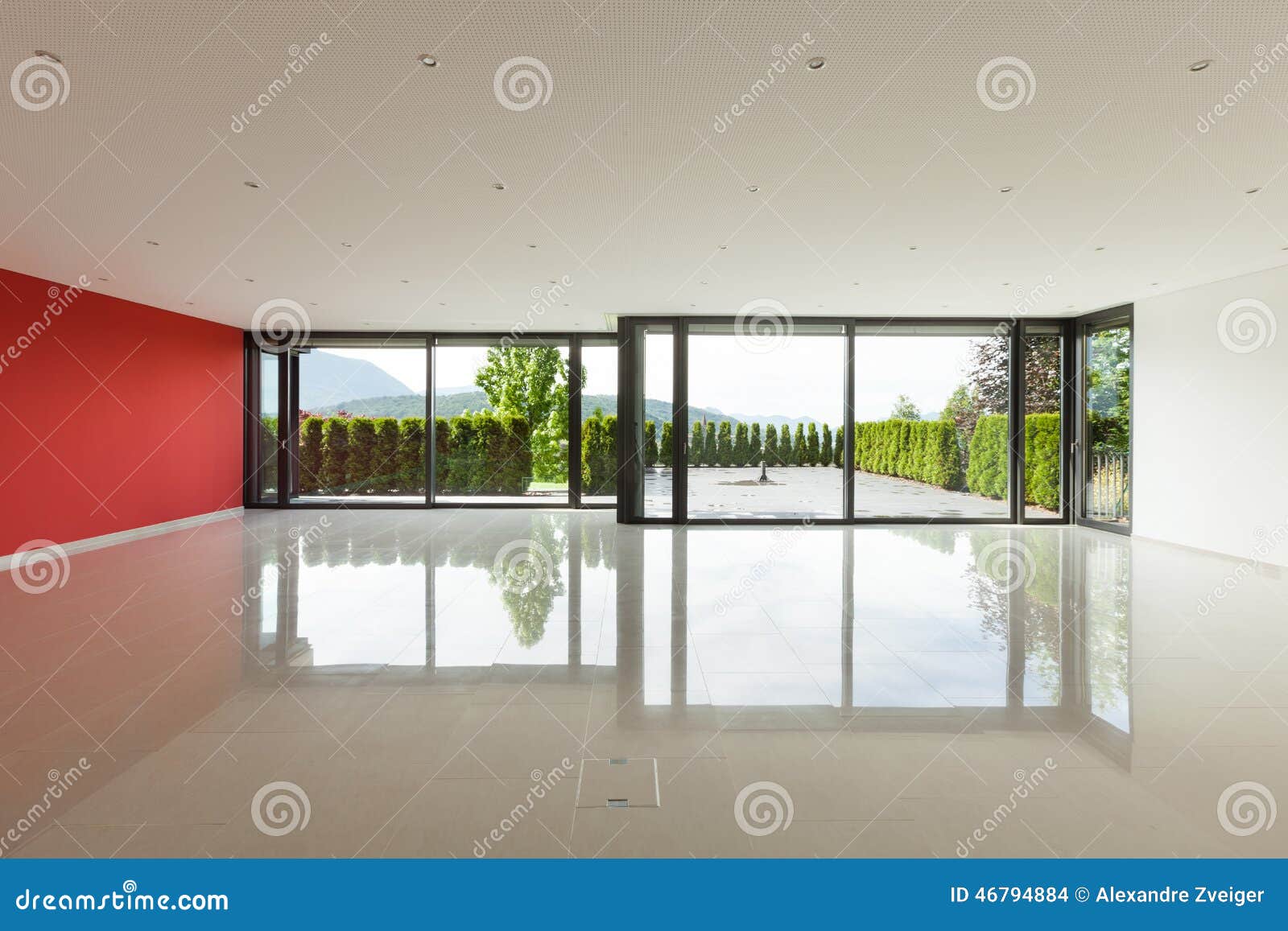 Interior, wide living room stock photo. Image of space - 46794884