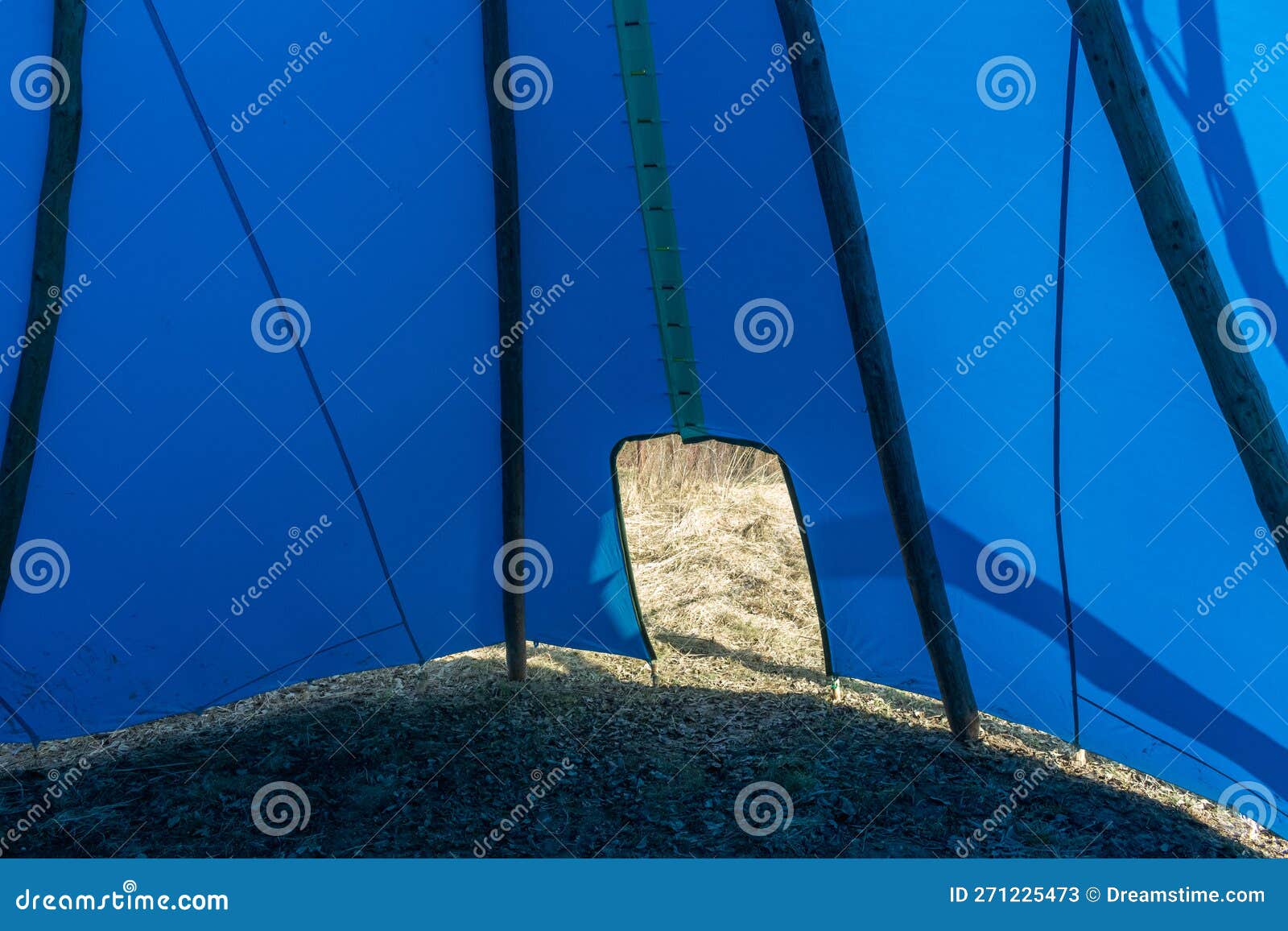 The interior of the wigwam stock image. Image of decoration - 271225473