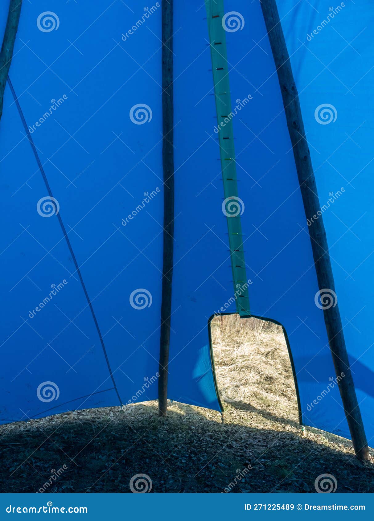 The interior of the wigwam stock image. Image of camp - 271225489