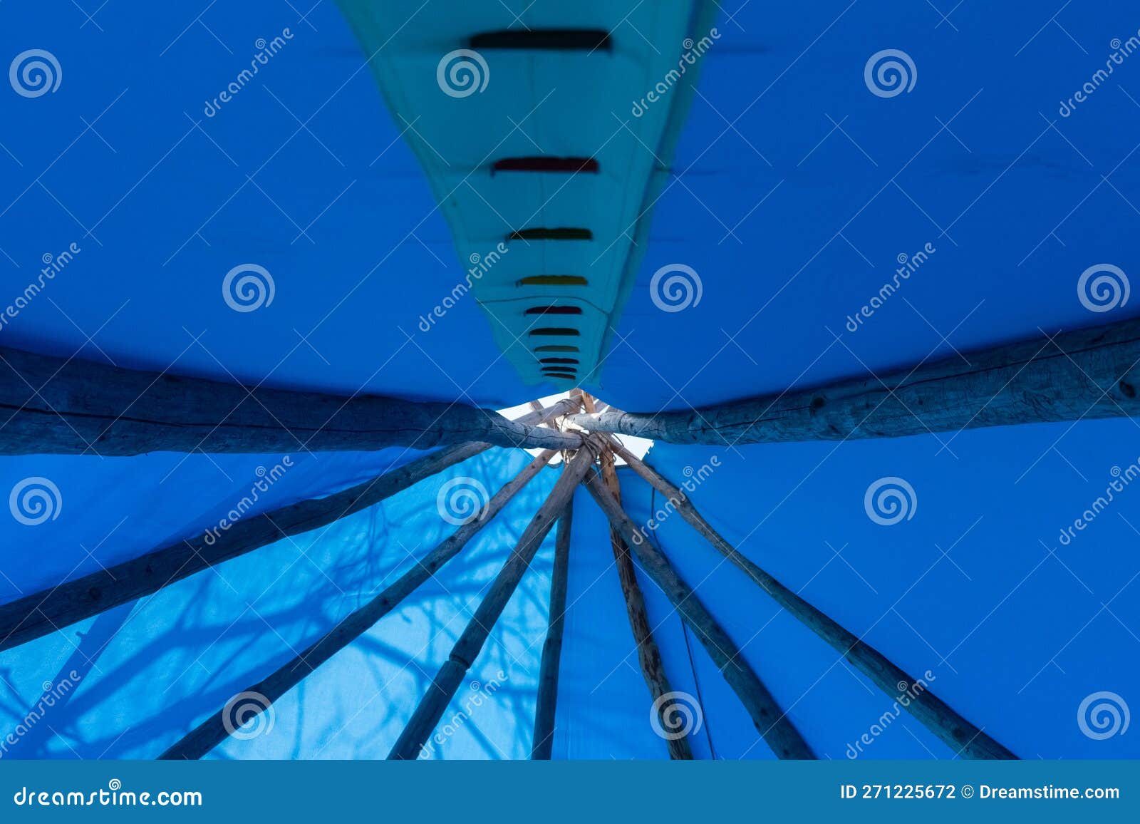 The interior of the wigwam stock photo. Image of cone - 271225672