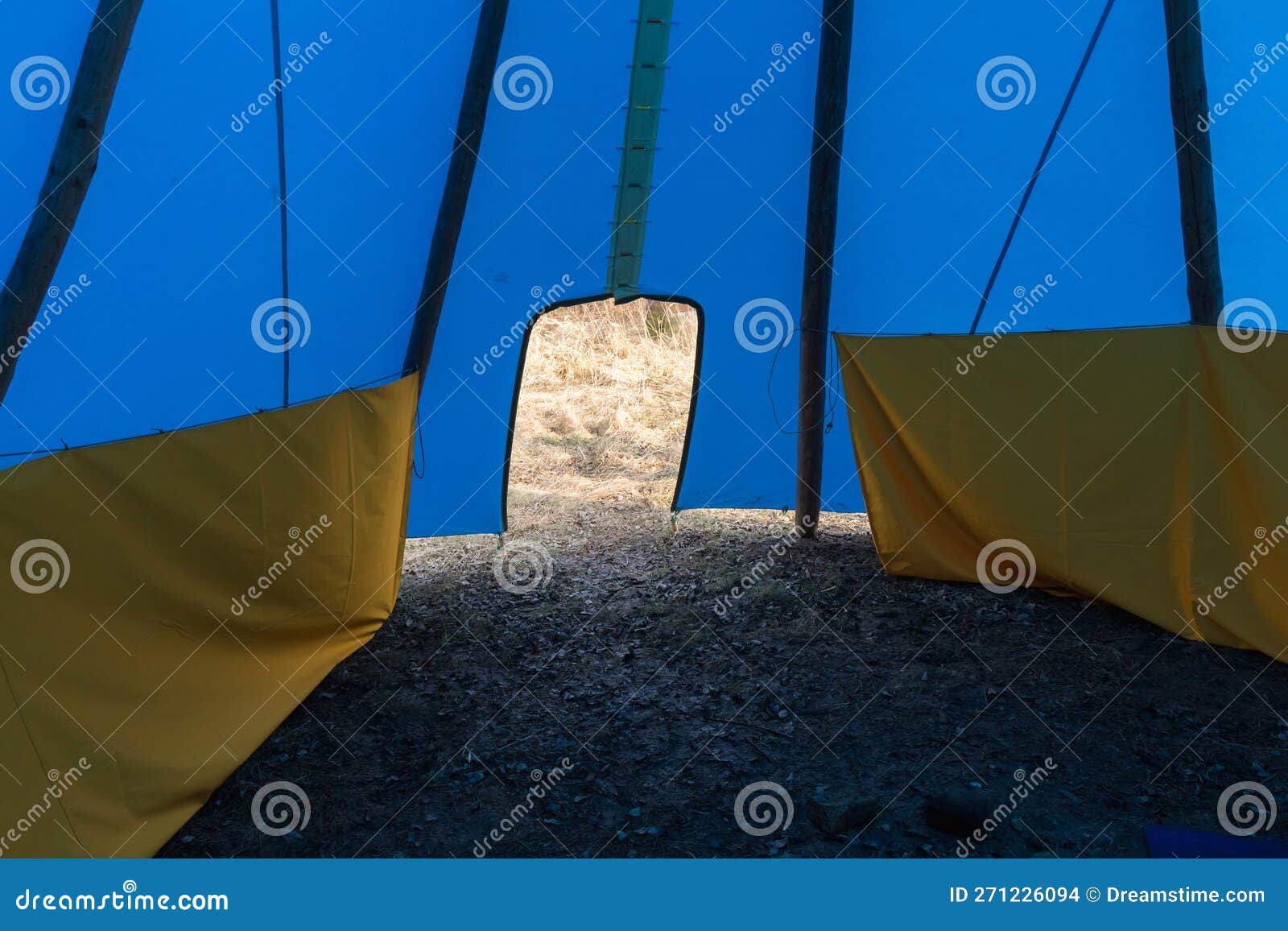 The interior of the wigwam stock photo. Image of holiday - 271226094