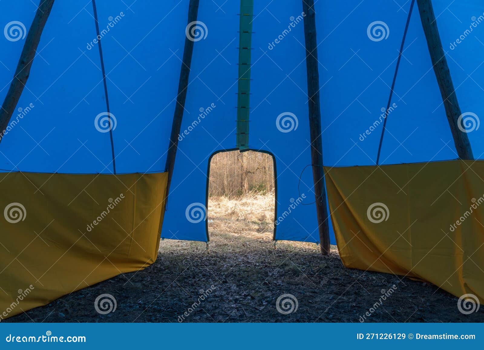 The interior of the wigwam stock image. Image of festival - 271226129