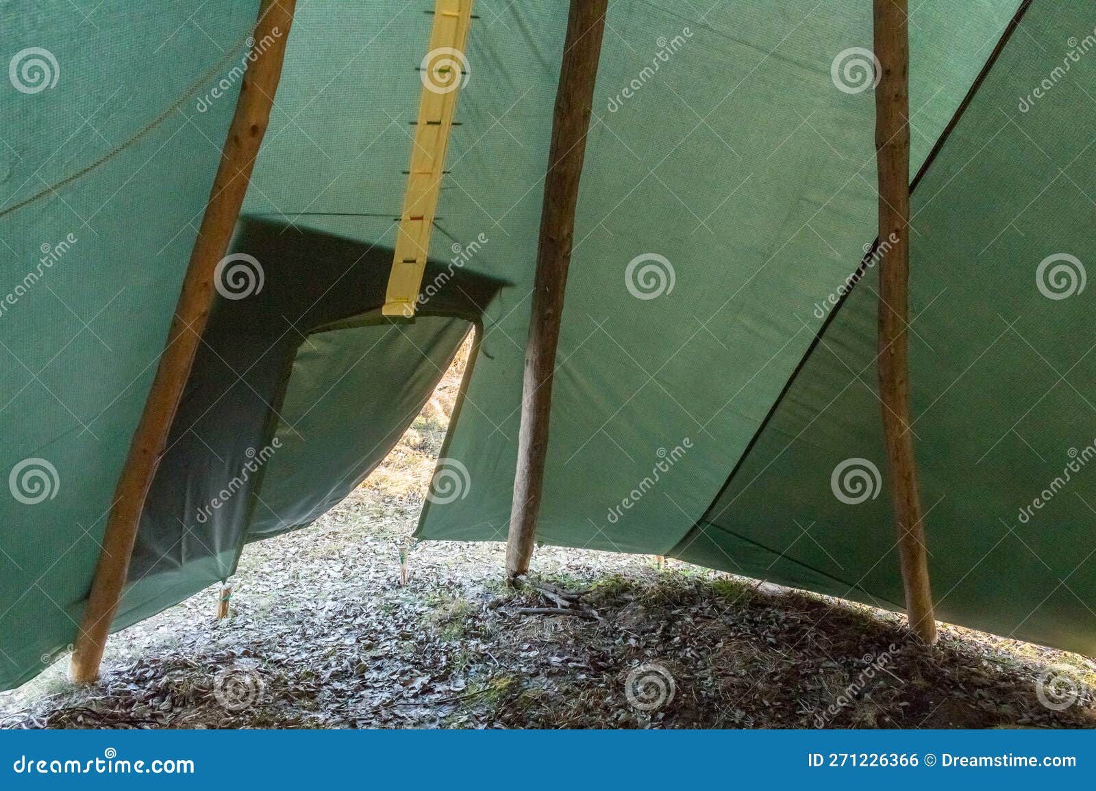 The interior of the wigwam stock photo. Image of camp - 271226366