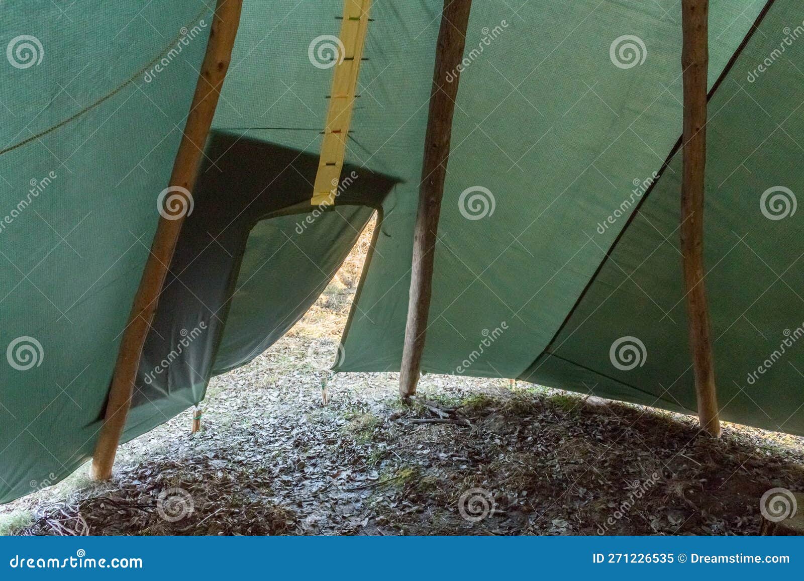 The interior of the wigwam stock image. Image of outdoor - 271226535