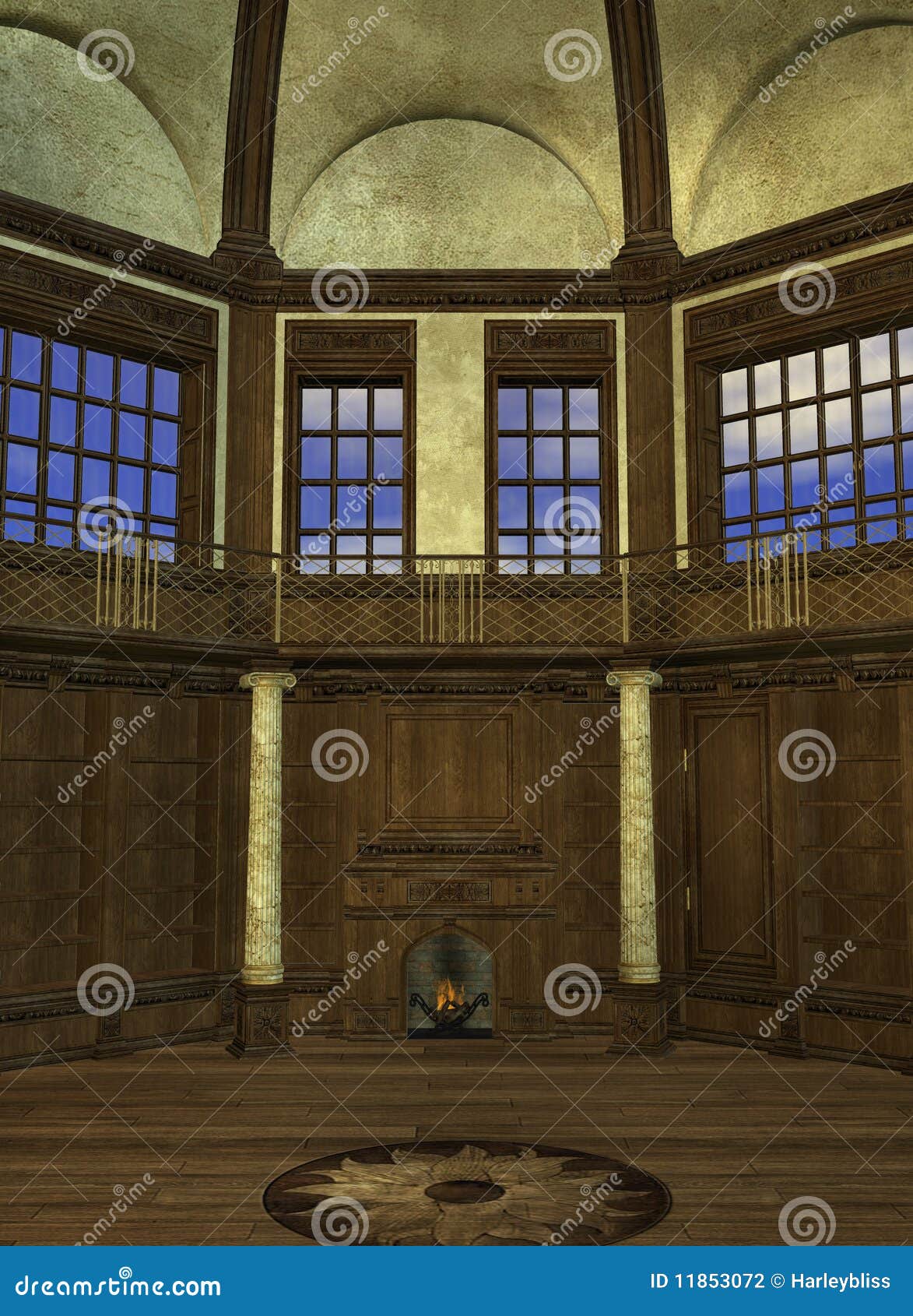 Interior of a Wizard S Tower Stock Illustration - Illustration of ...