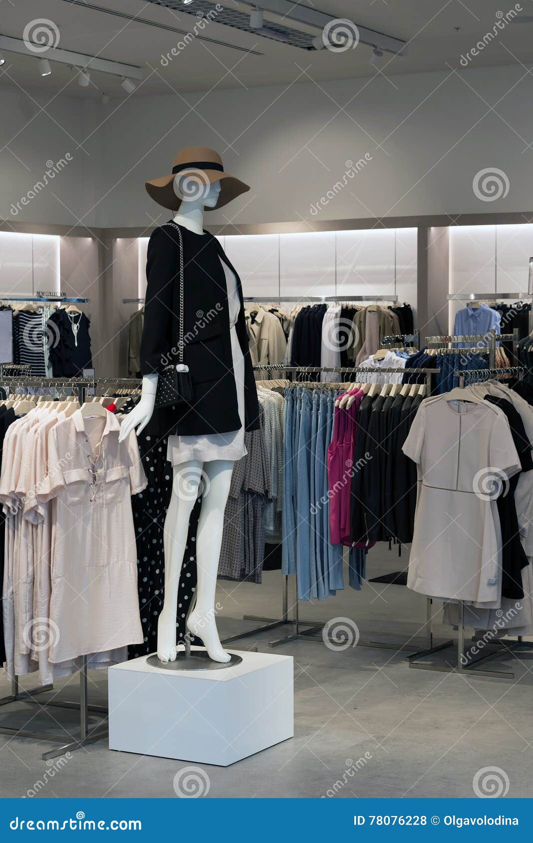 Interior of the Womens Clothing Store with Mannequins Stock Photo ...