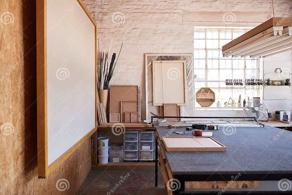 Interior of the Work Area of Picture Framing Studio Stock Photo - Image ...