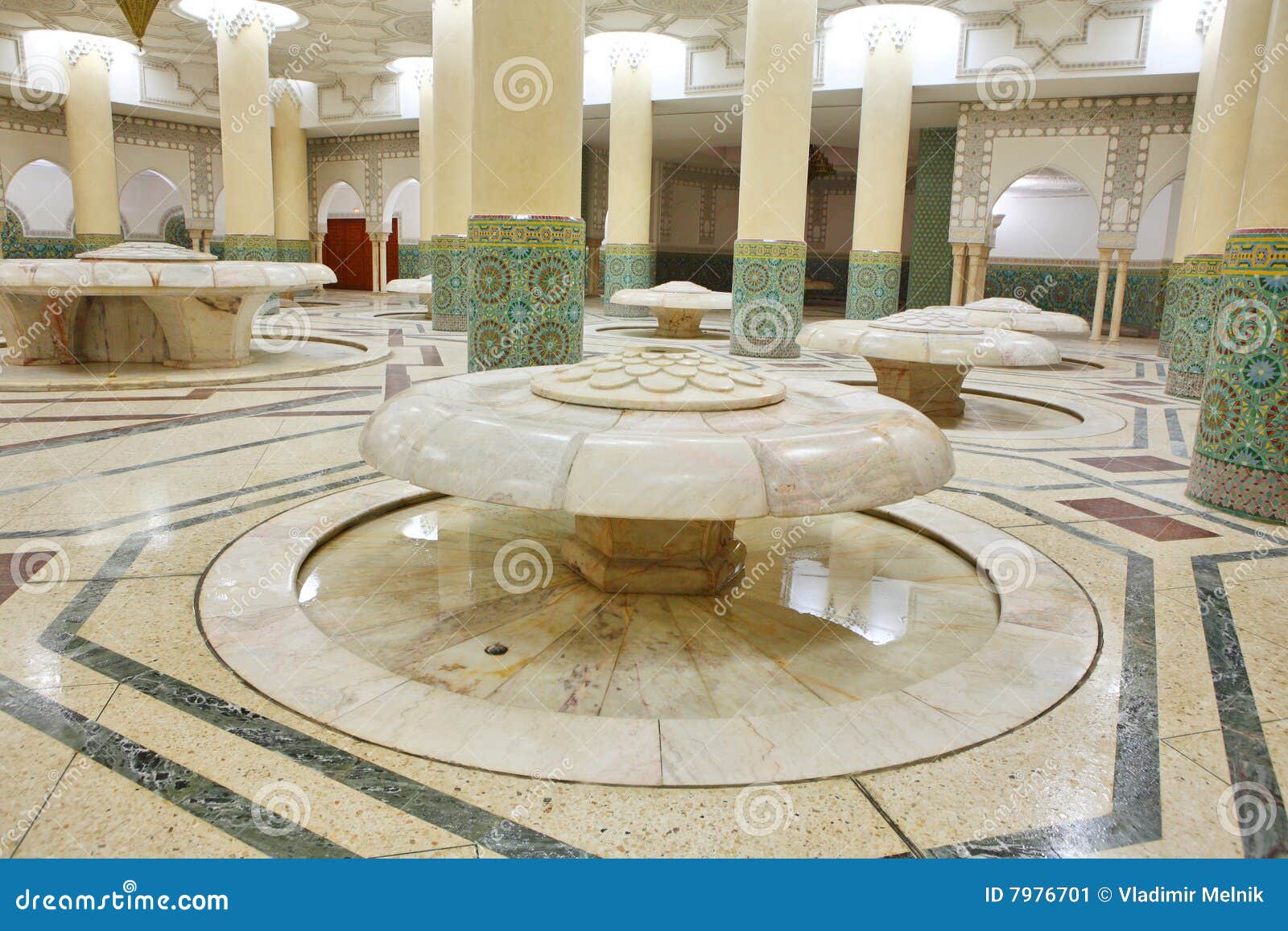 Interiors (ablution Hall) of the Mosque Stock Image - Image of maghreb ...