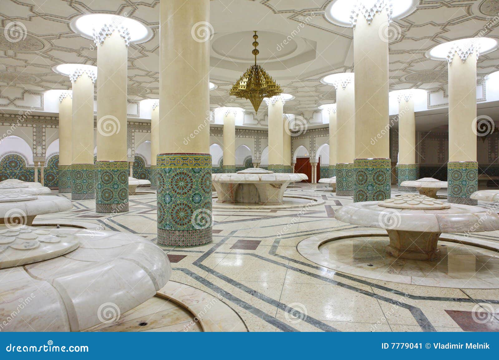 Interiors (ablution Hall) of the Mosque of Hassan Stock Image - Image ...