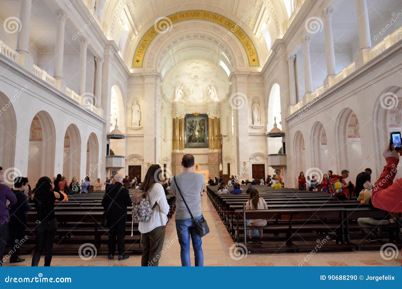 Interiors of the Basilica of Fatima Editorial Image - Image of historic ...