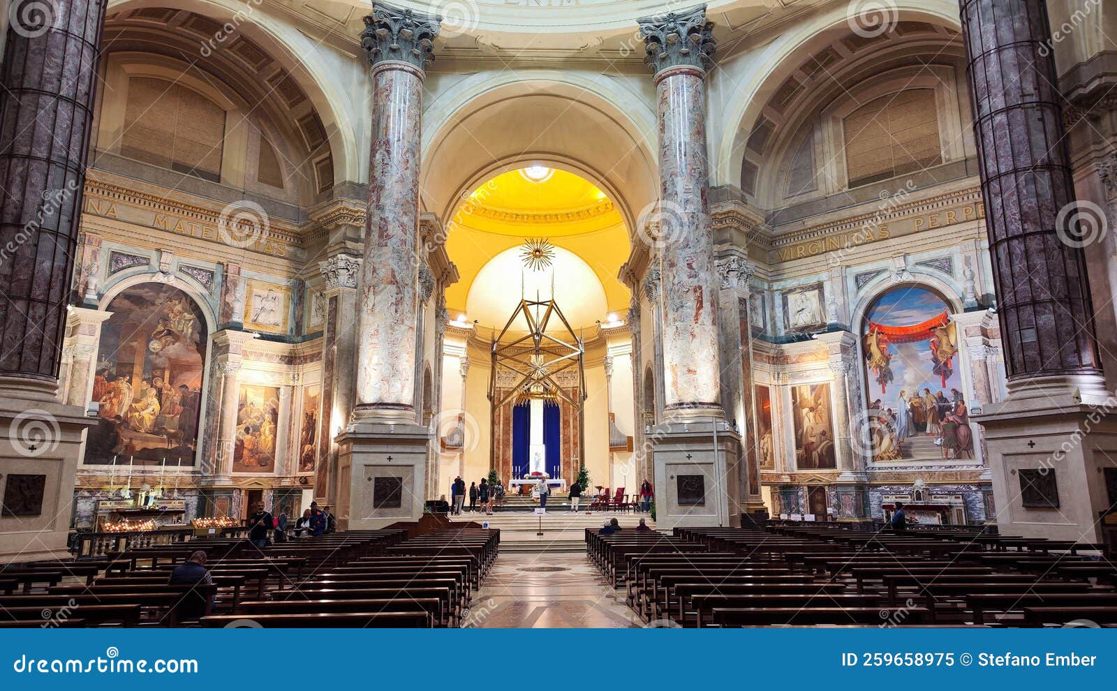 Interiors of the Basilica Oropa on Italy Editorial Image - Image of ...