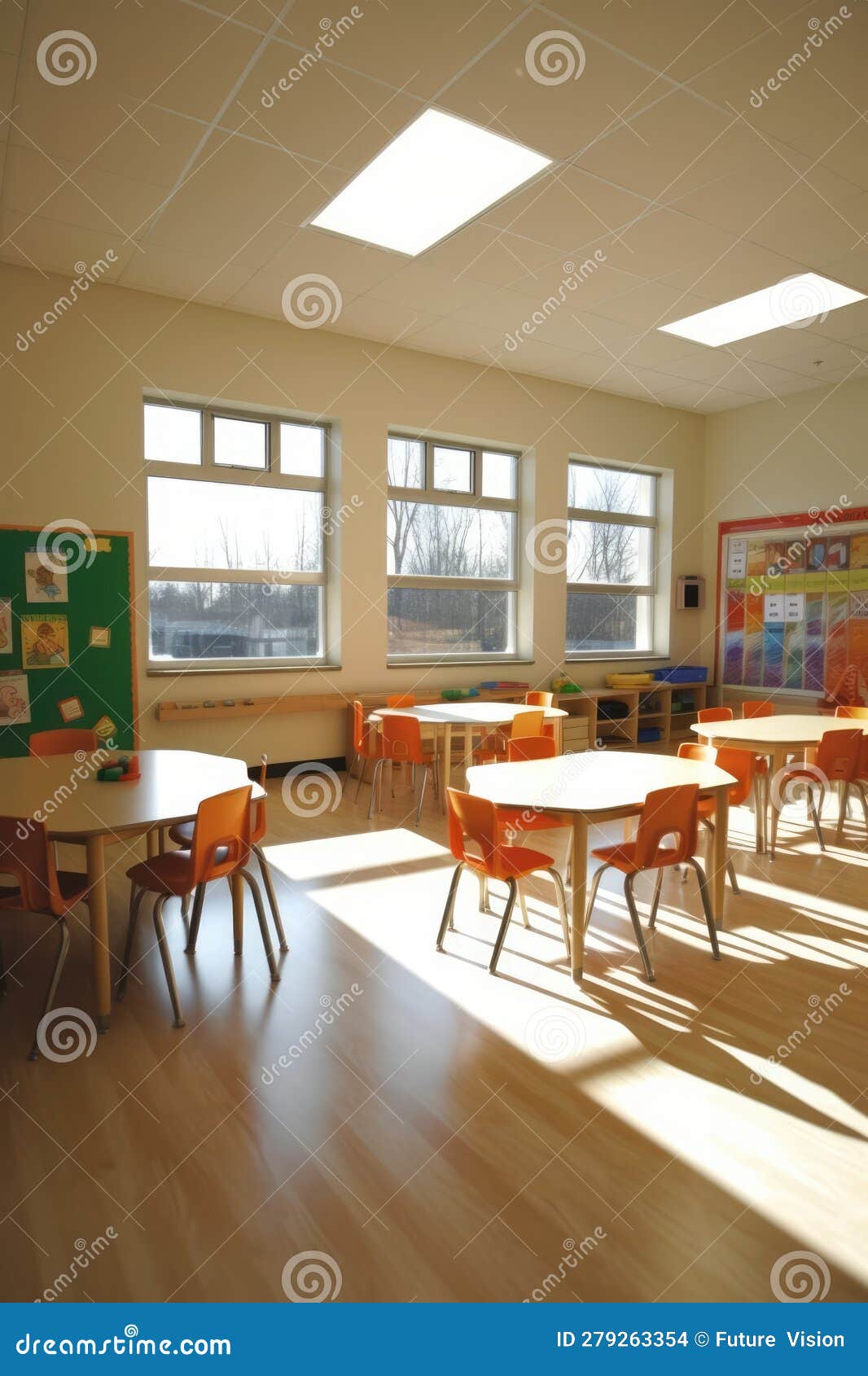 Interiors of Classroom with Windows, Created Using Generative Ai ...