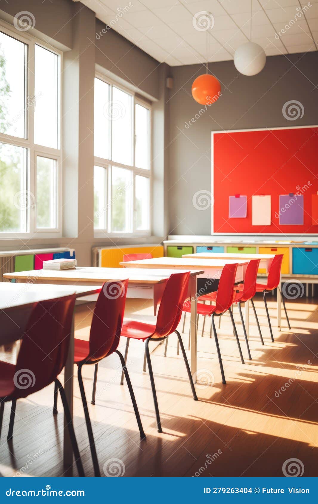 Interiors of Classroom with Windows, Created Using Generative Ai ...