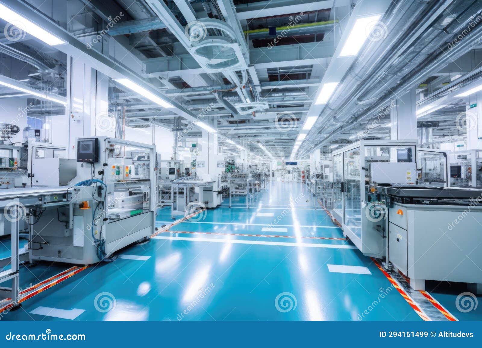 Interiors of a Clean and High-tech Smartphone Factory Stock Image ...