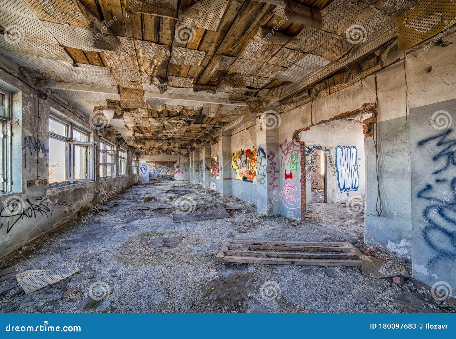 Interiors of a Destroyed Room or Building Editorial Stock Photo - Image ...