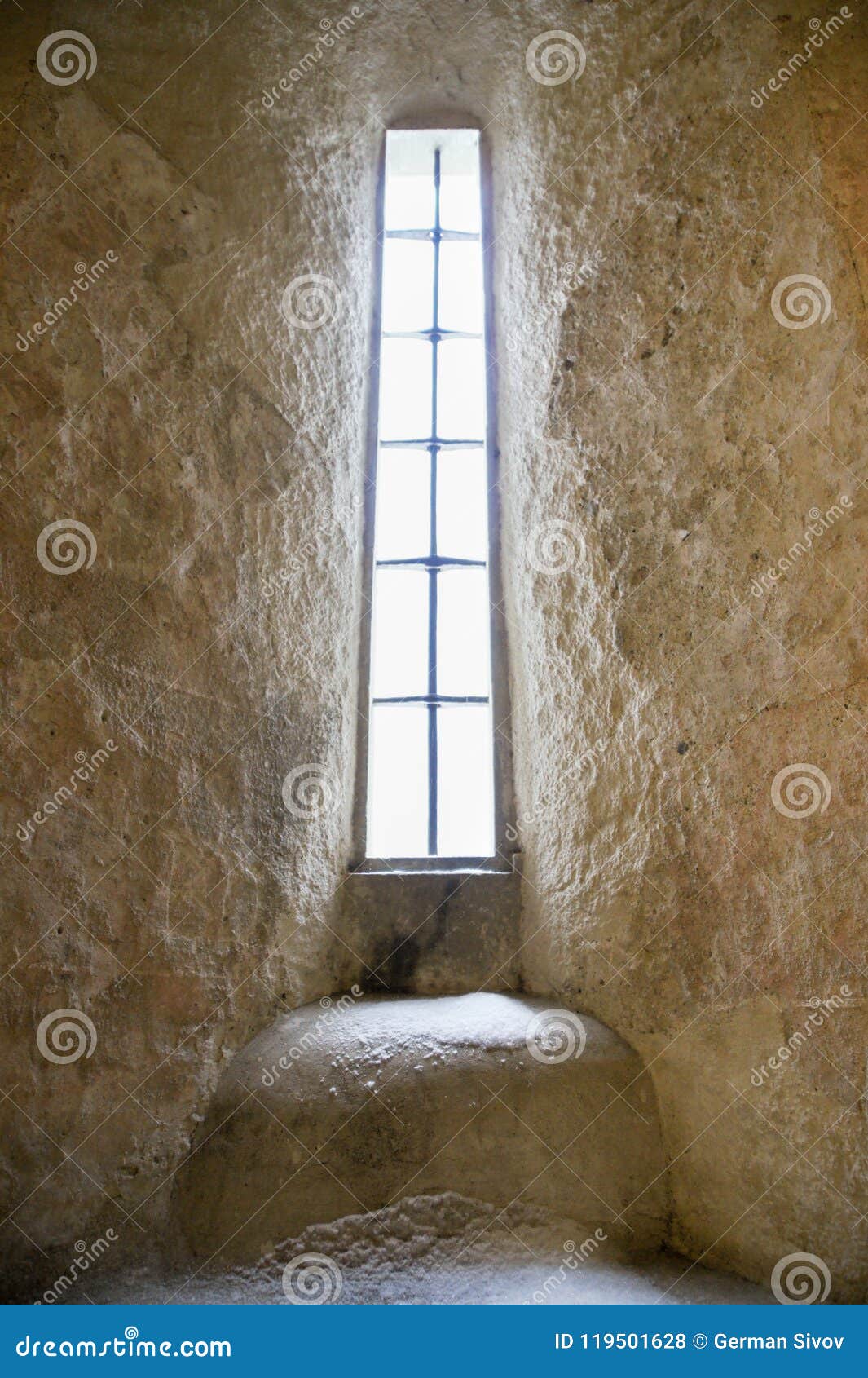 Narrow high window. editorial stock photo. Image of traditional - 119501628