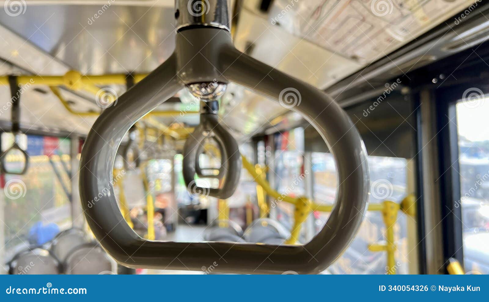 Inside of City Bus in Indonesia Stock Photo - Image of enjoyment ...