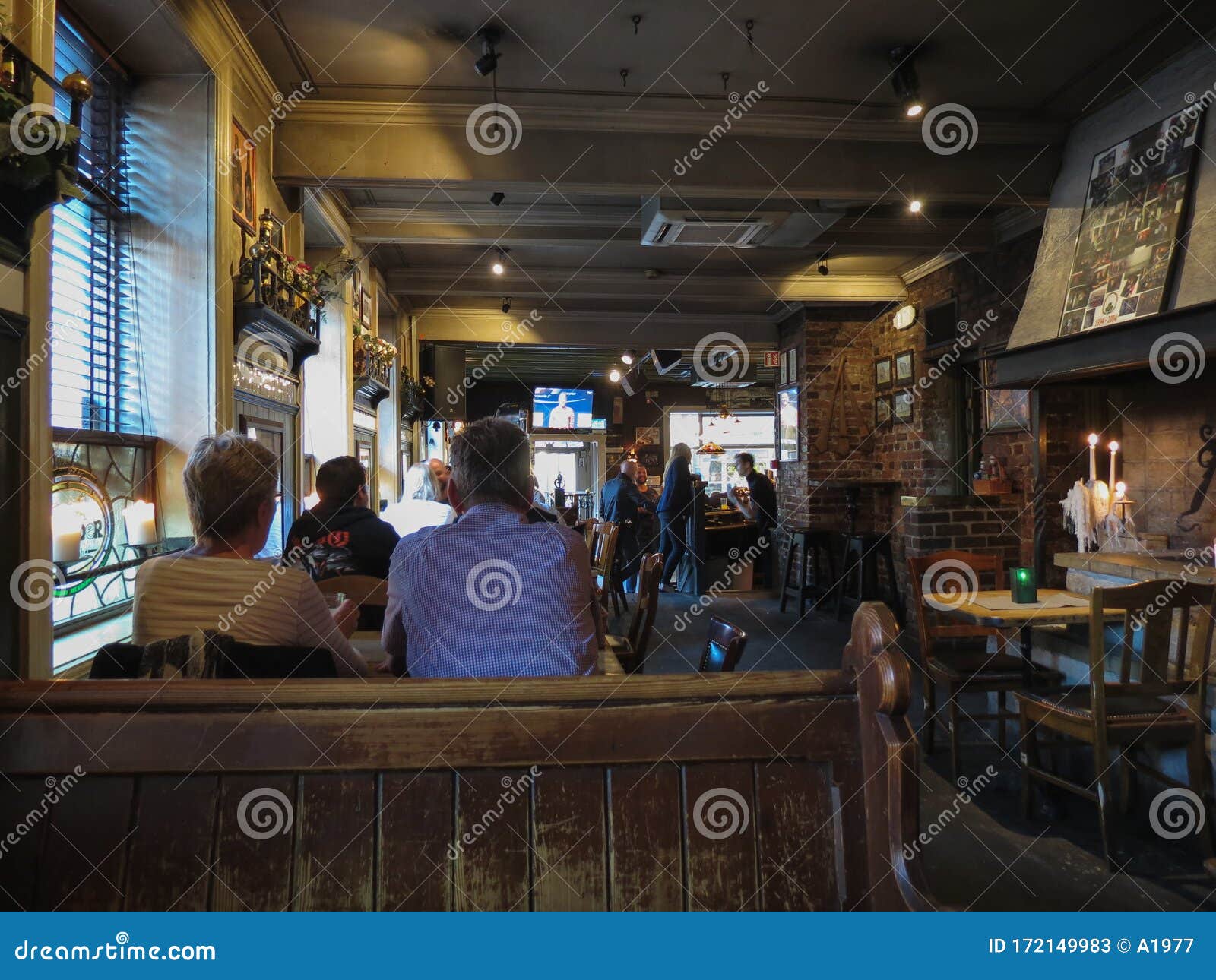Interiors of an Irish Pub with Costumers in Oslo Editorial Stock Photo ...