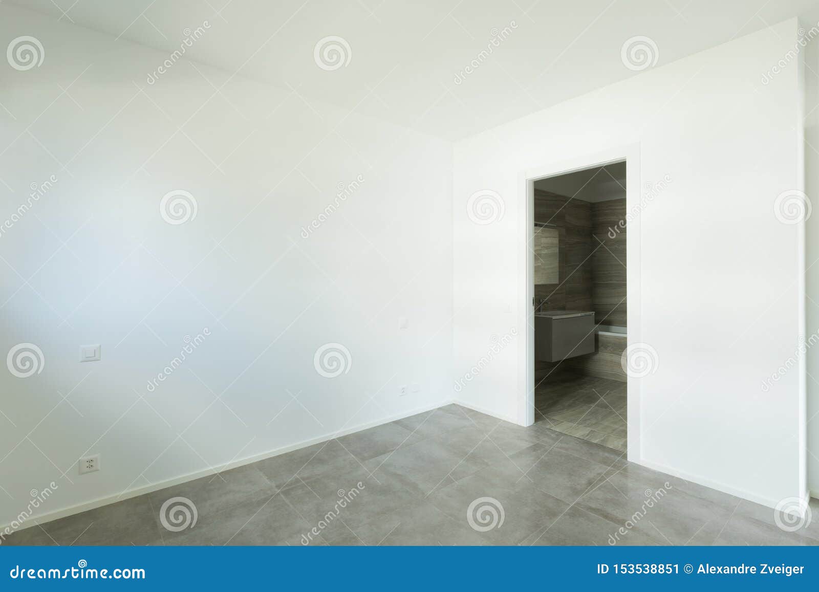 Interiors of Modern Apartment, Empty Room Stock Image - Image of white ...