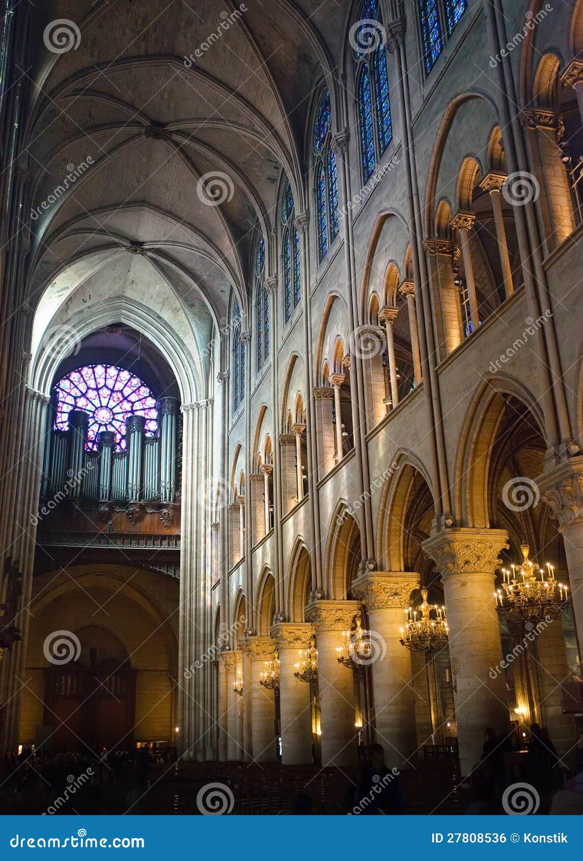 Interiors Notre Dame De Paris Editorial Photo - Image of architecture ...