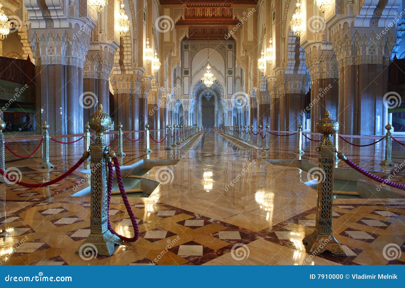 Interiors (praying Hall) of the Mosque Stock Photo - Image of ...
