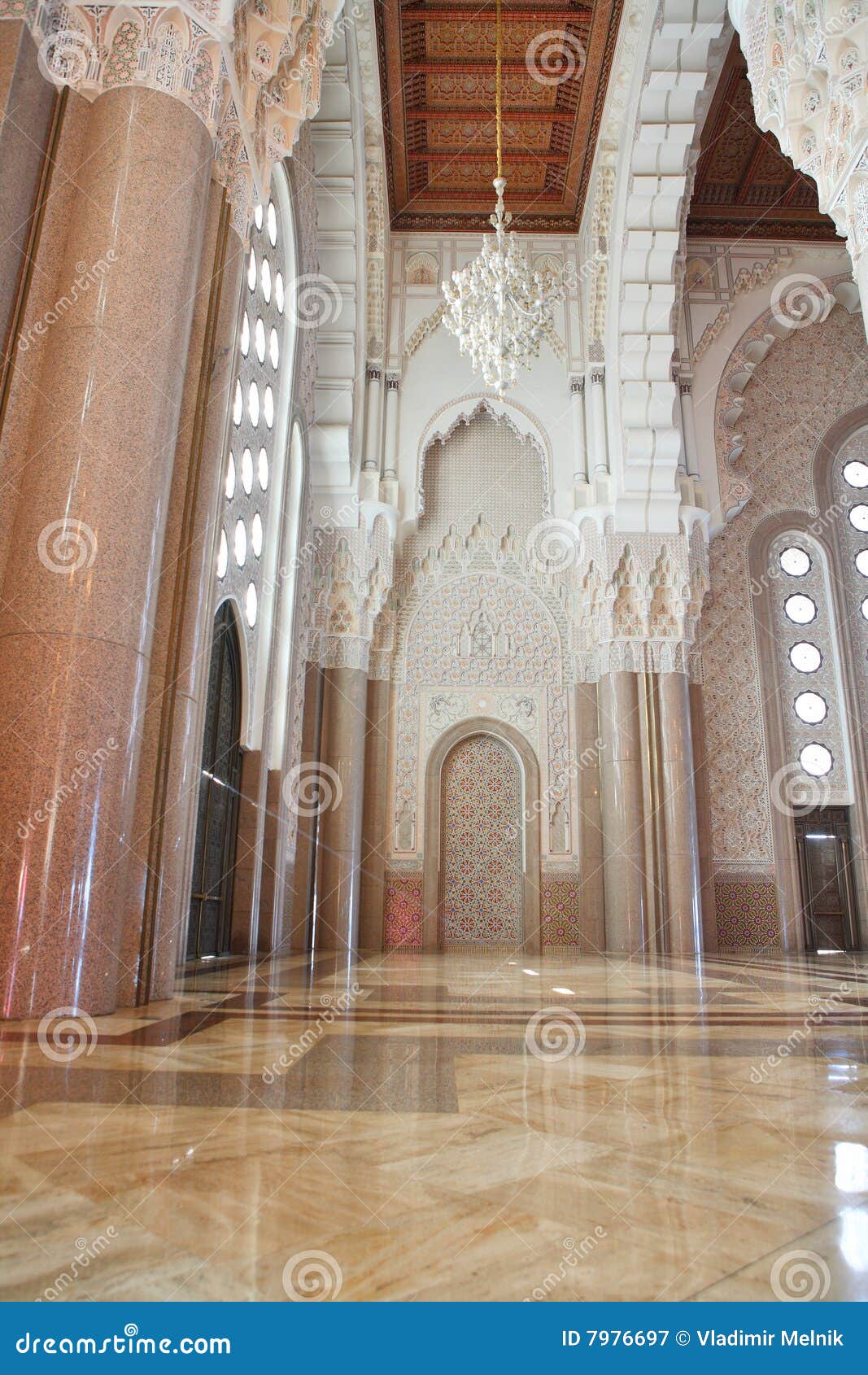 Interiors (praying Hall) of the Mosque Stock Image - Image of archway ...