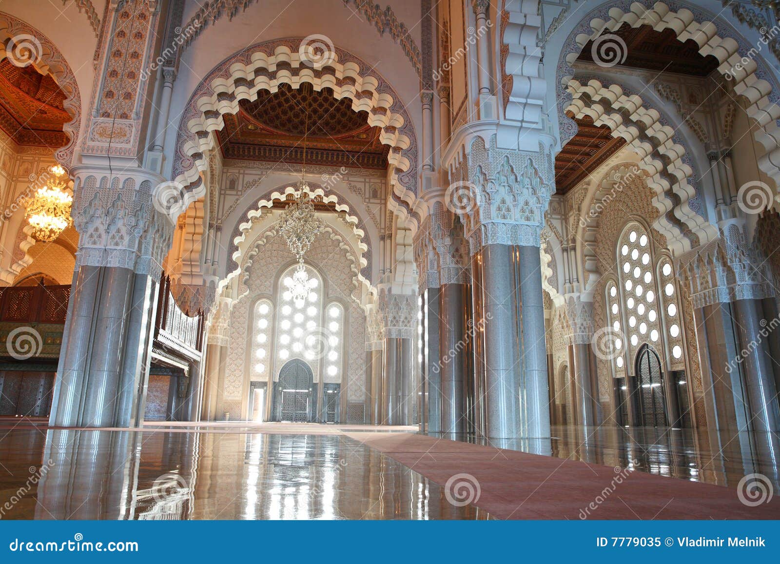 Interiors (praying Hall) Of The Mosque Stock Photography ...