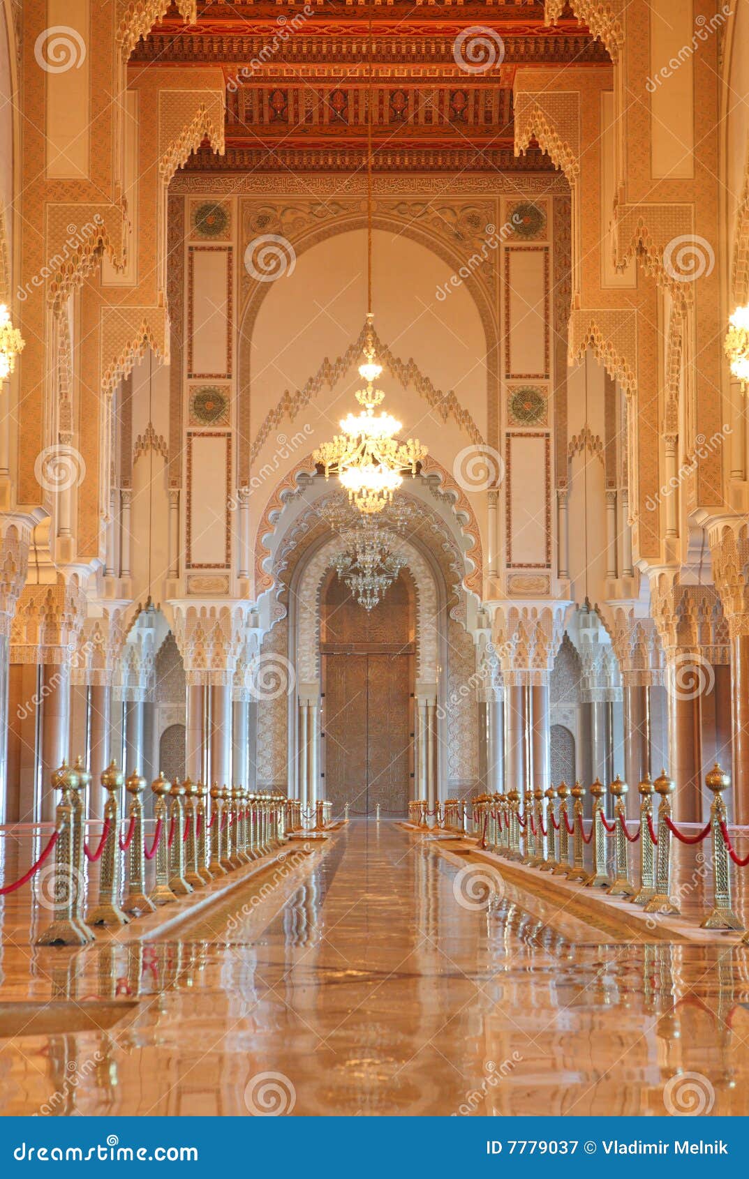 Interiors (praying Hall) of the Mosque of Hassan I Stock Image - Image ...