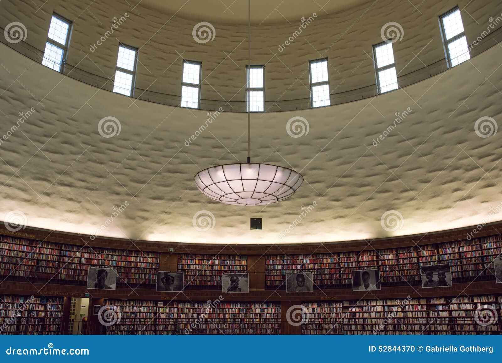 Interiour of Large, Circular Library. Editorial Image - Image of ...
