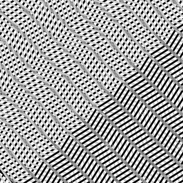 Interlace, Interlocking Lines. Curve, Flex Intersecting Lines Grid ...