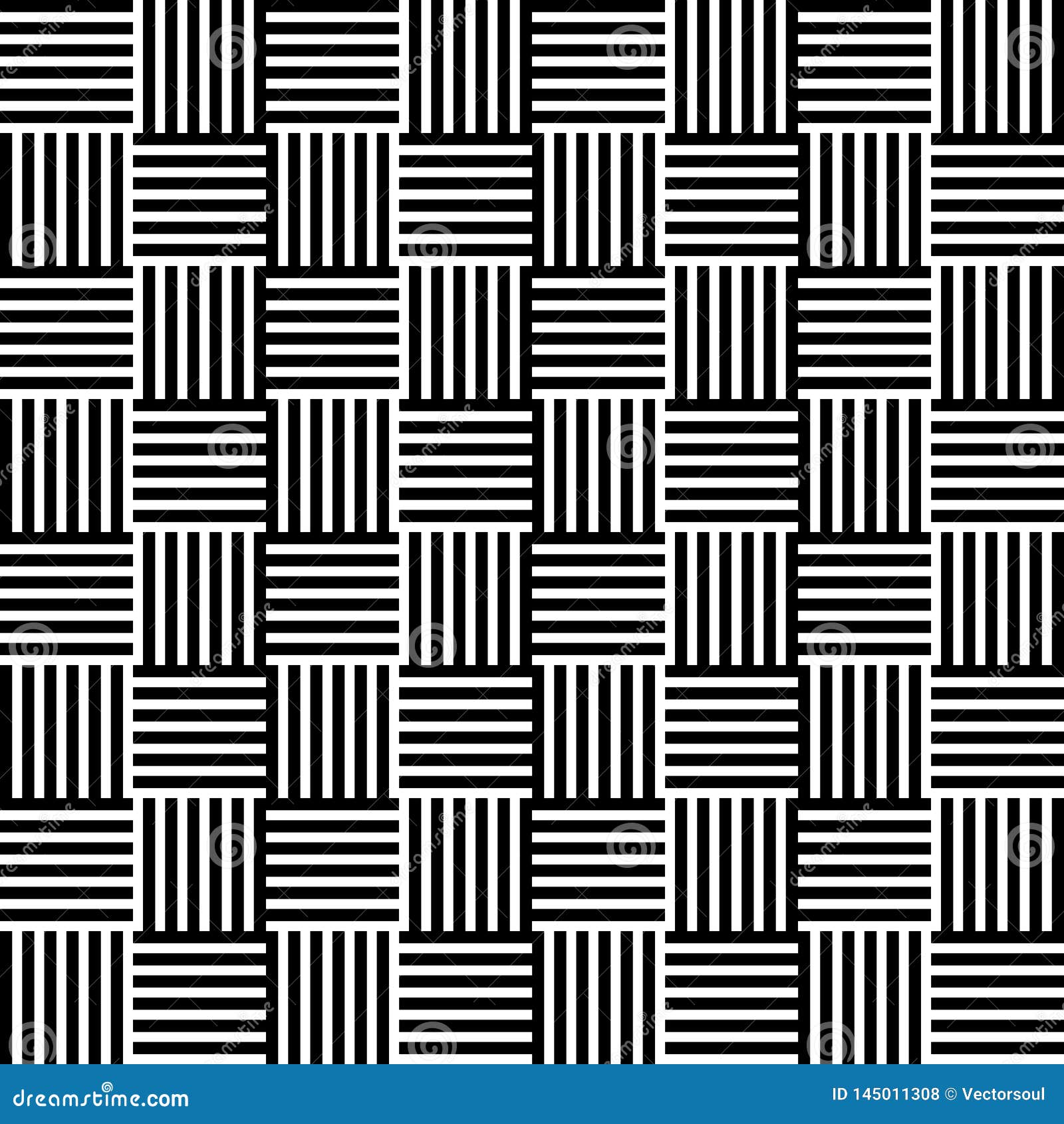 Interlace Pattern with Alternating Squares with Lines Stock Vector ...