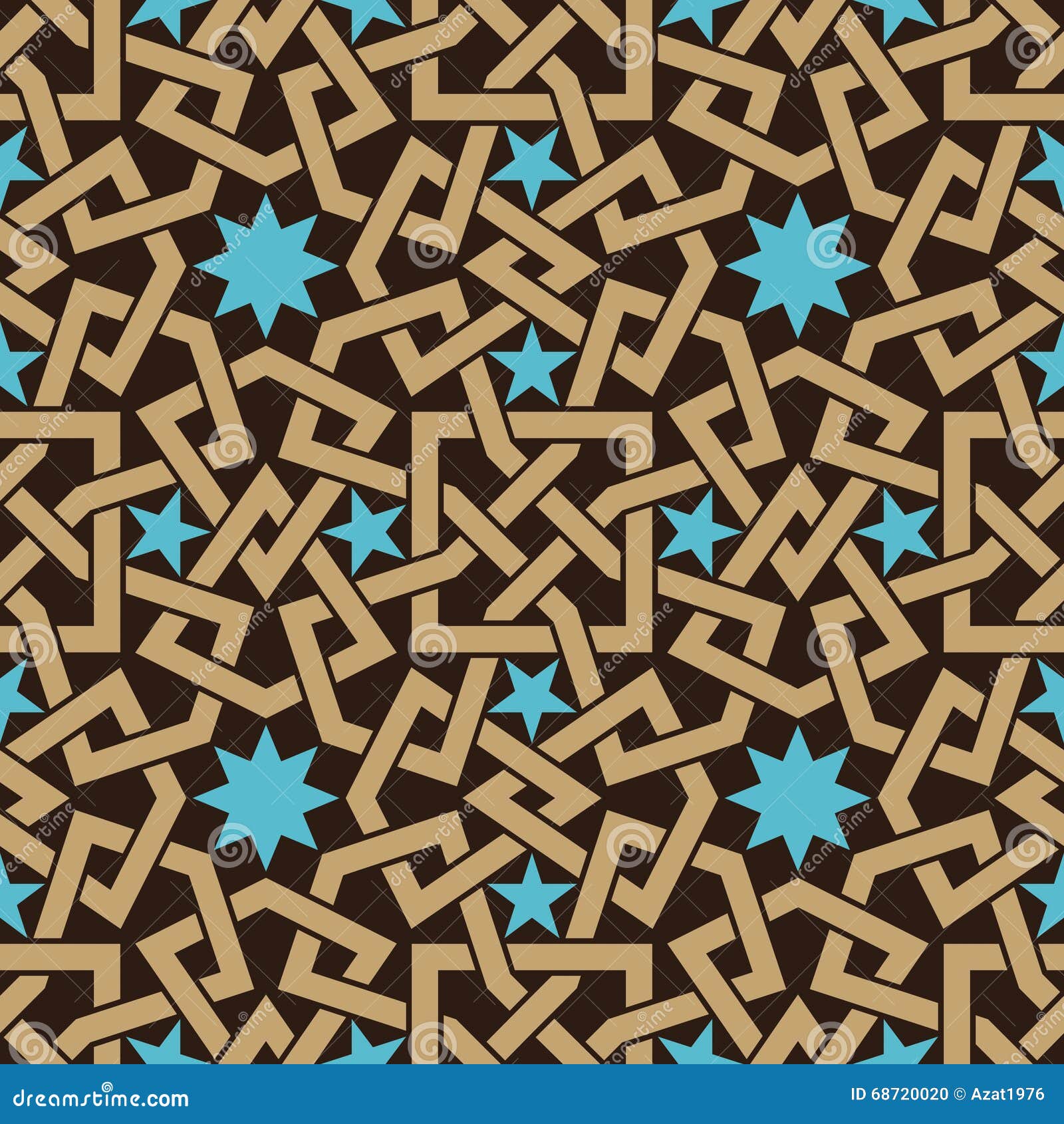 Interlaced Arabic Seamless Pattern Stock Vector - Illustration of ...