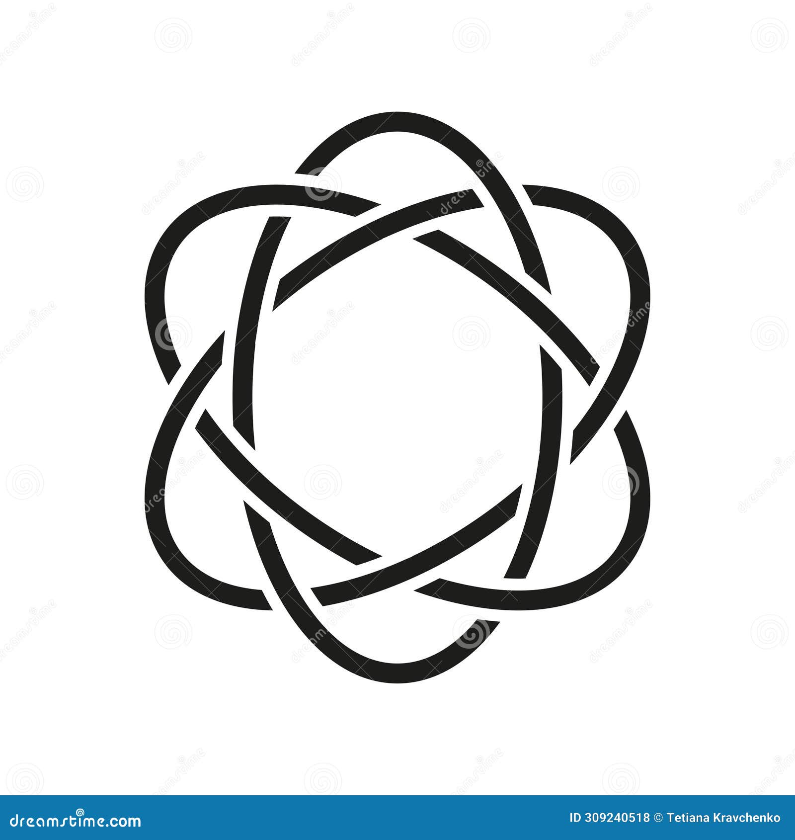 Interlaced Rings Pattern. Unity Complexity Art. Simple, Infinite ...