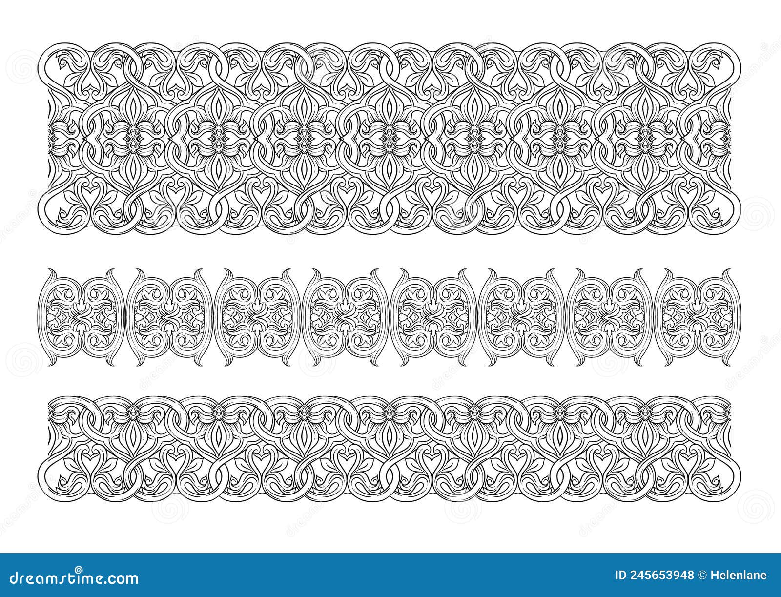Interlacing Abstract Ornament in the Medieval, Romanesque Style. Stock ...