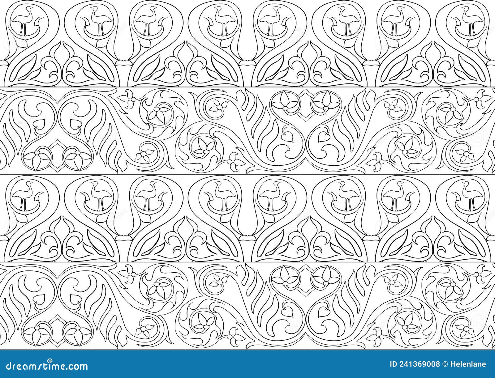 Interlacing Abstract Ornament in the Medieval, Romanesque Style. Stock ...